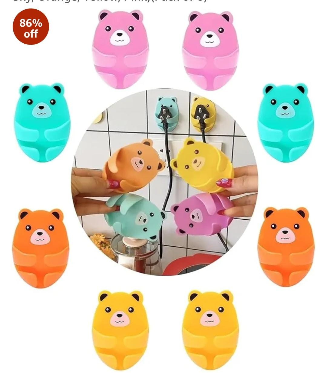 Vichip Cute Bears Wall Hooks: Adorable and Functional Storage Solution ...