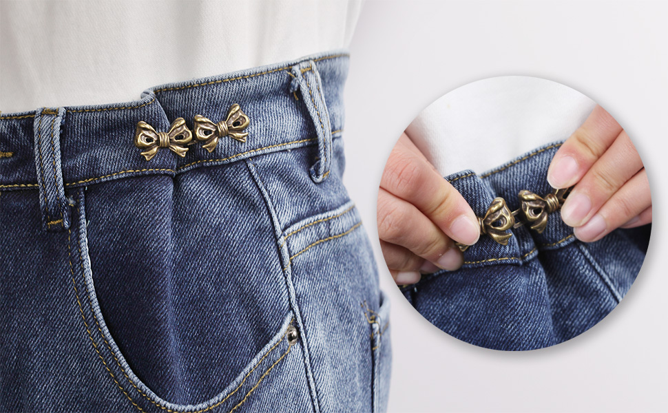 Jean Buttons Waist Tightener – Adjustable No-Sew Waist Buttons for ...